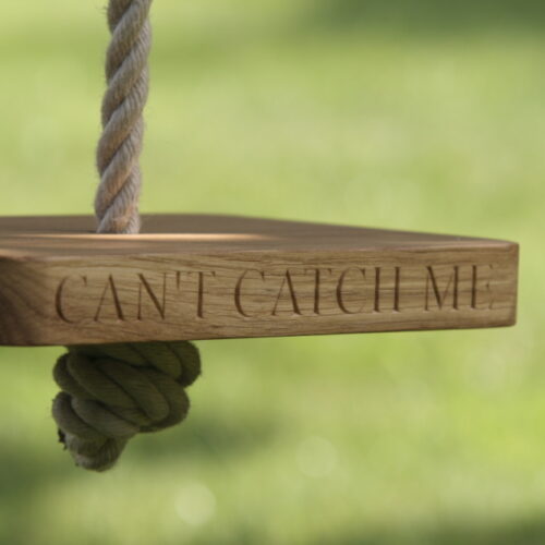 Engraved Oak Monkey Swing | TraditionalWoodenGifts.co.uk