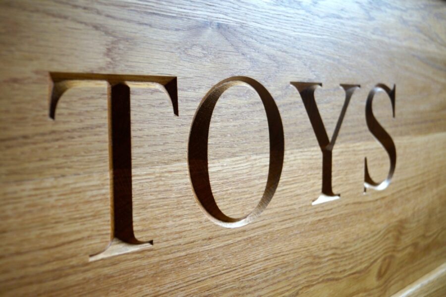 Personalised Solid Oak Toy Boxes & Toy Chests