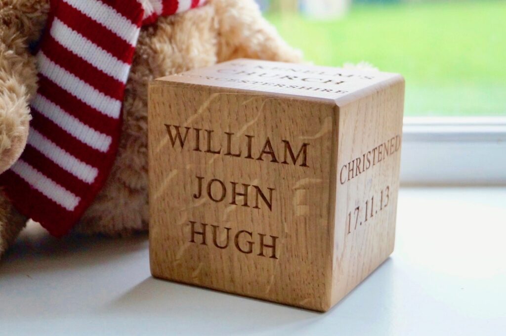 Christening / Baptism Blocks | TraditionalWoodenGifts.co.uk