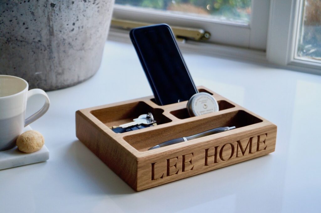 Personalised Wooden Desk Tidy | TraditionalWoodenGifts.co.uk