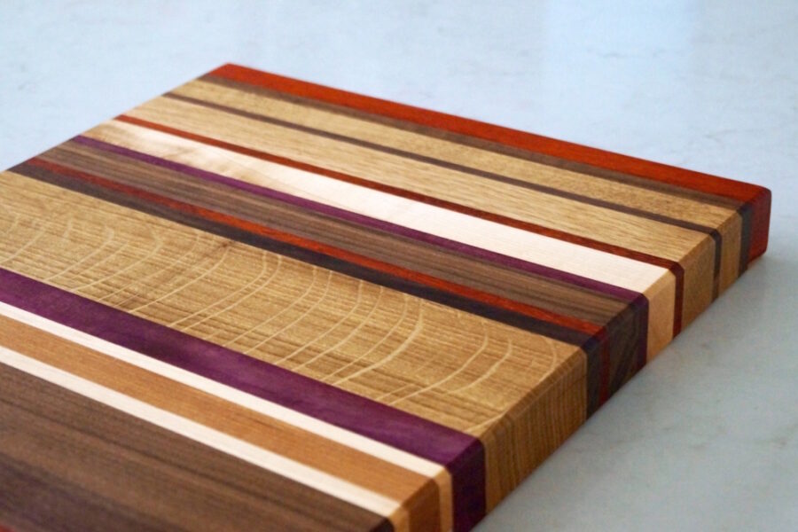 Multi Colour Stipe Chopping Boards | TraditionalWoodenGifts.co.uk