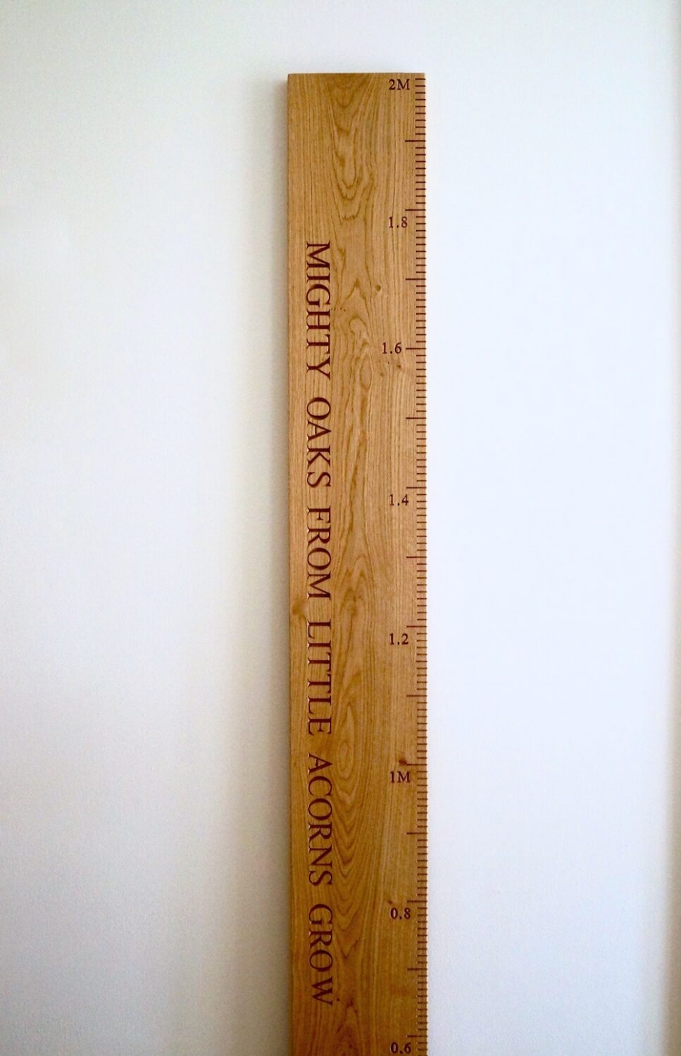 Personalised Oak Height Chart | TraditionalWoodenGifts.co.uk