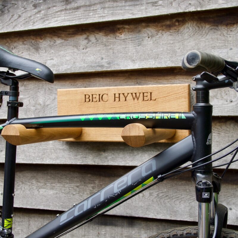 Personalised Wooden Bike Wall Rack | Traditional Wooden Gifts