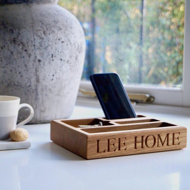 Personalised Wooden Desk Tidy | TraditionalWoodenGifts.co.uk