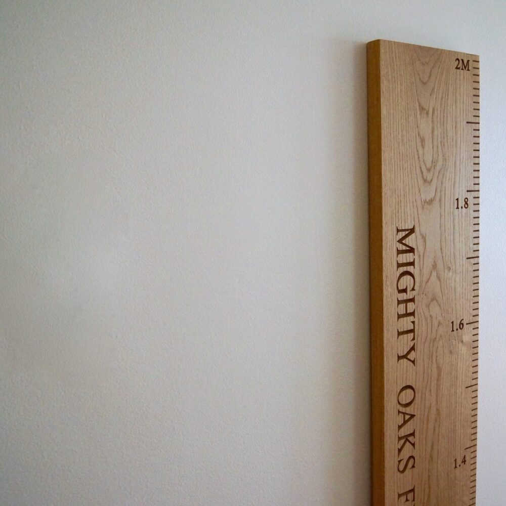 Personalised Oak Height Chart | TraditionalWoodenGifts.co.uk