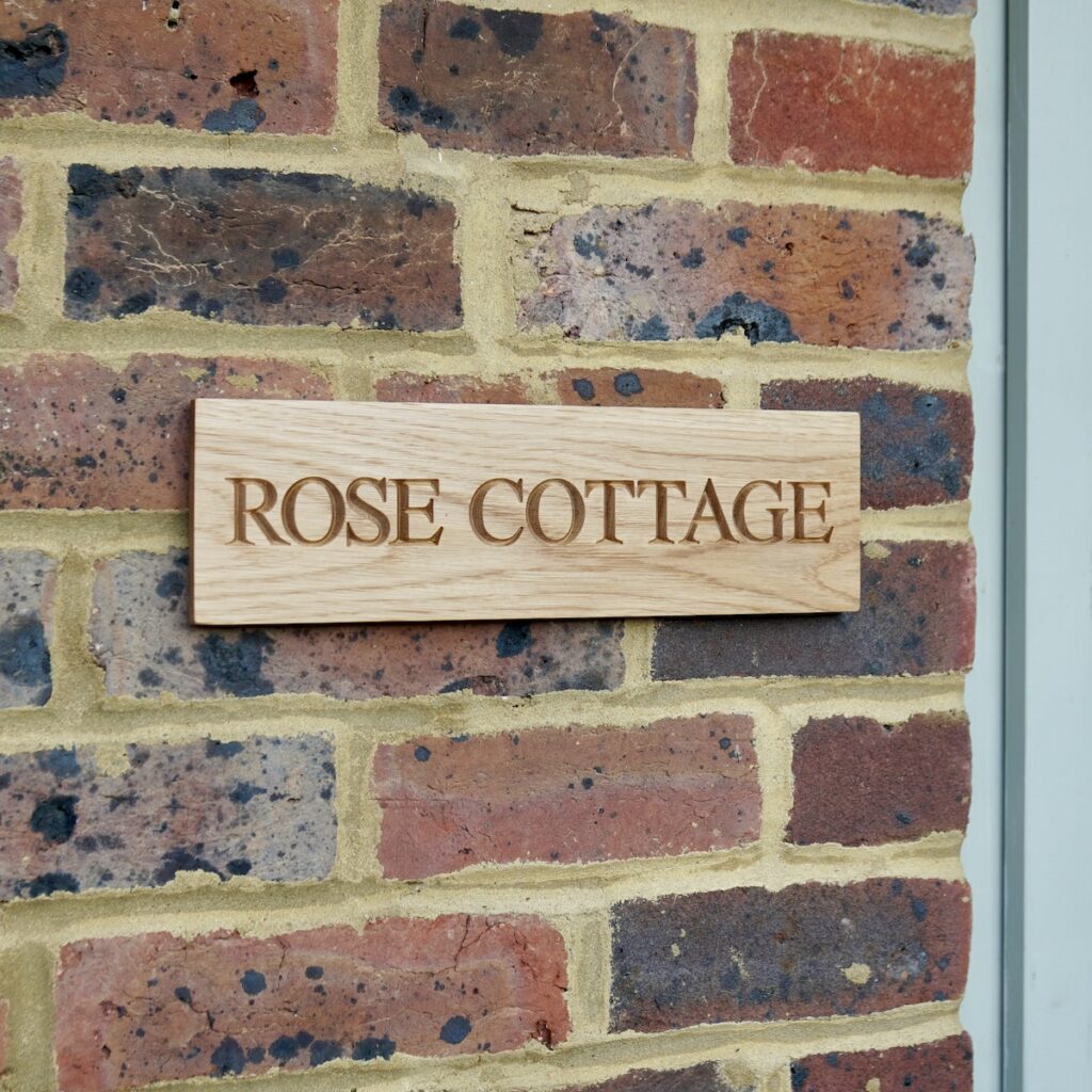 Engraved Oak Mini House Sign - Traditional Wooden Gifts