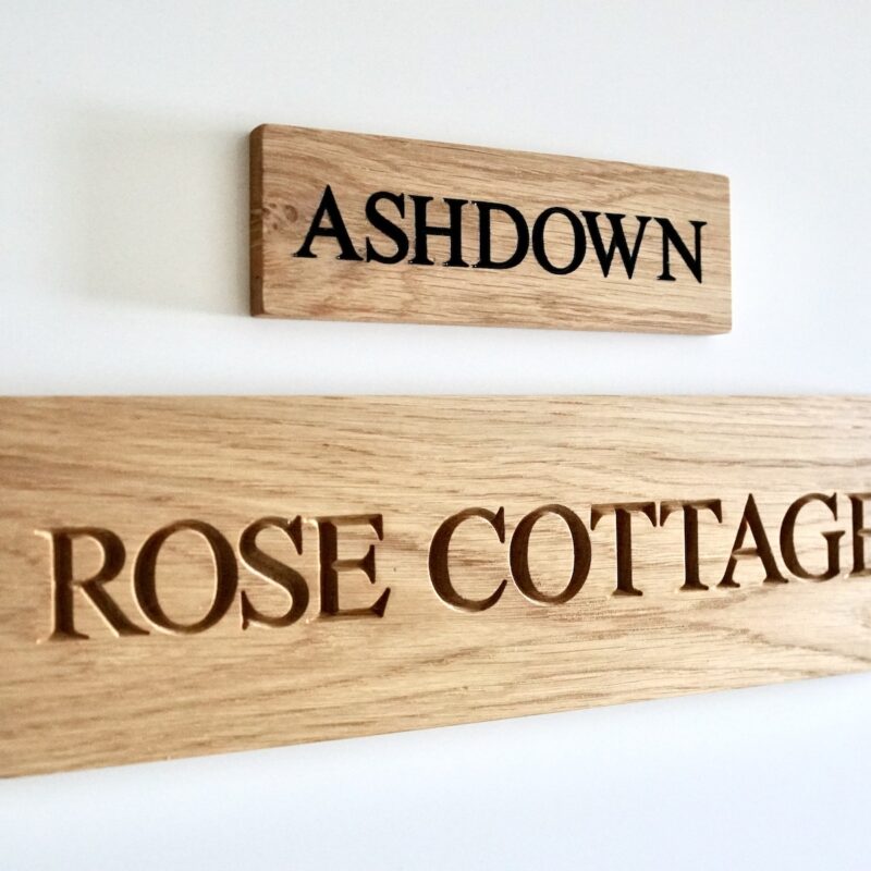Engraved Oak Mini House Sign - Traditional Wooden Gifts