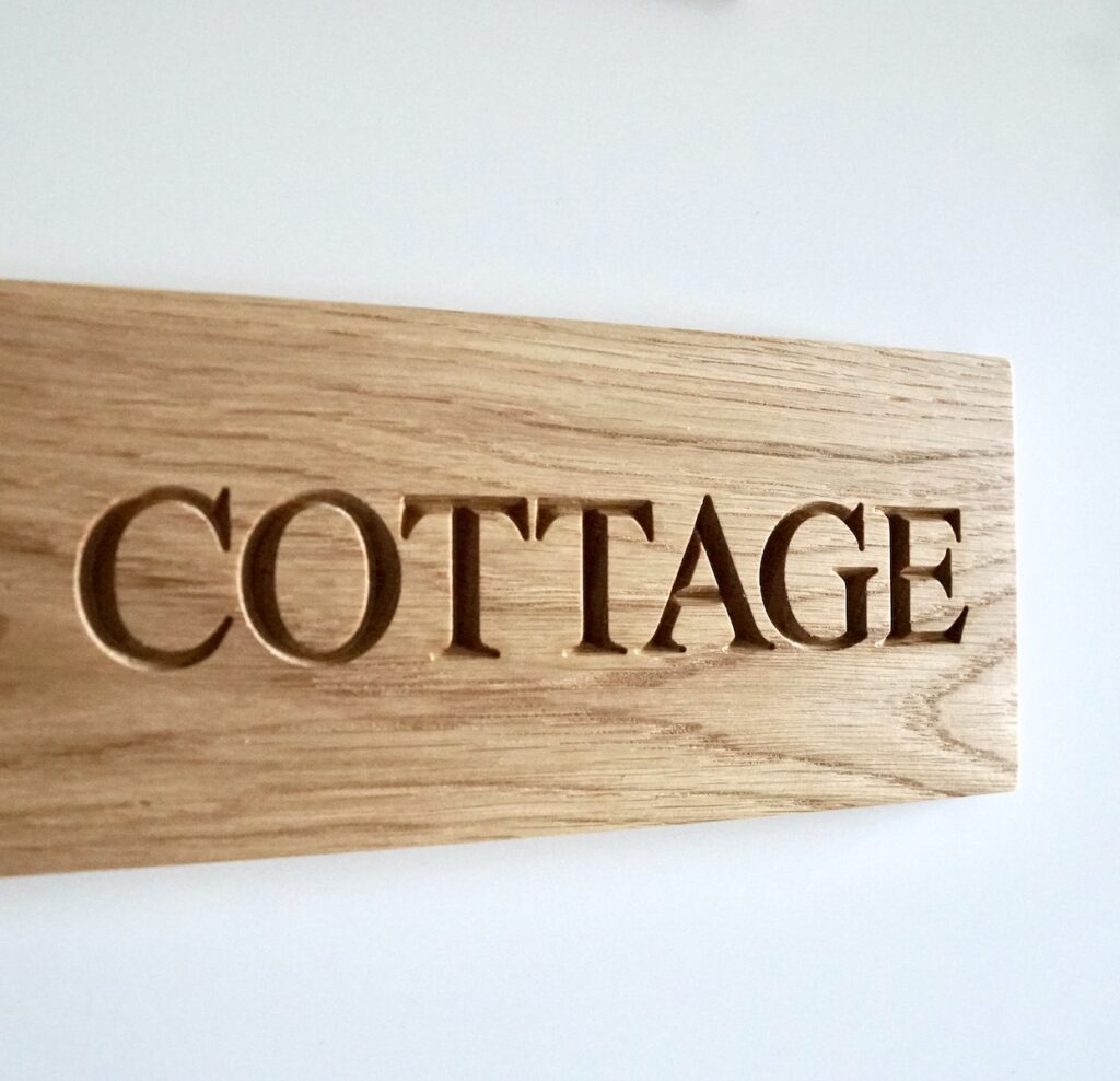 Engraved Oak Mini House Sign - Traditional Wooden Gifts