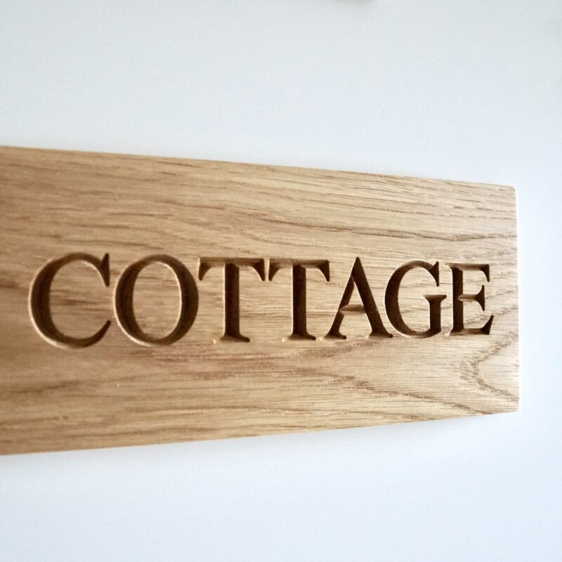 Engraved Oak Mini House Sign - Traditional Wooden Gifts